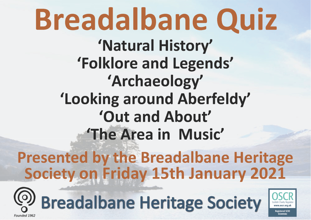 Recorded Winter Talks – Breadalbane Heritage Society