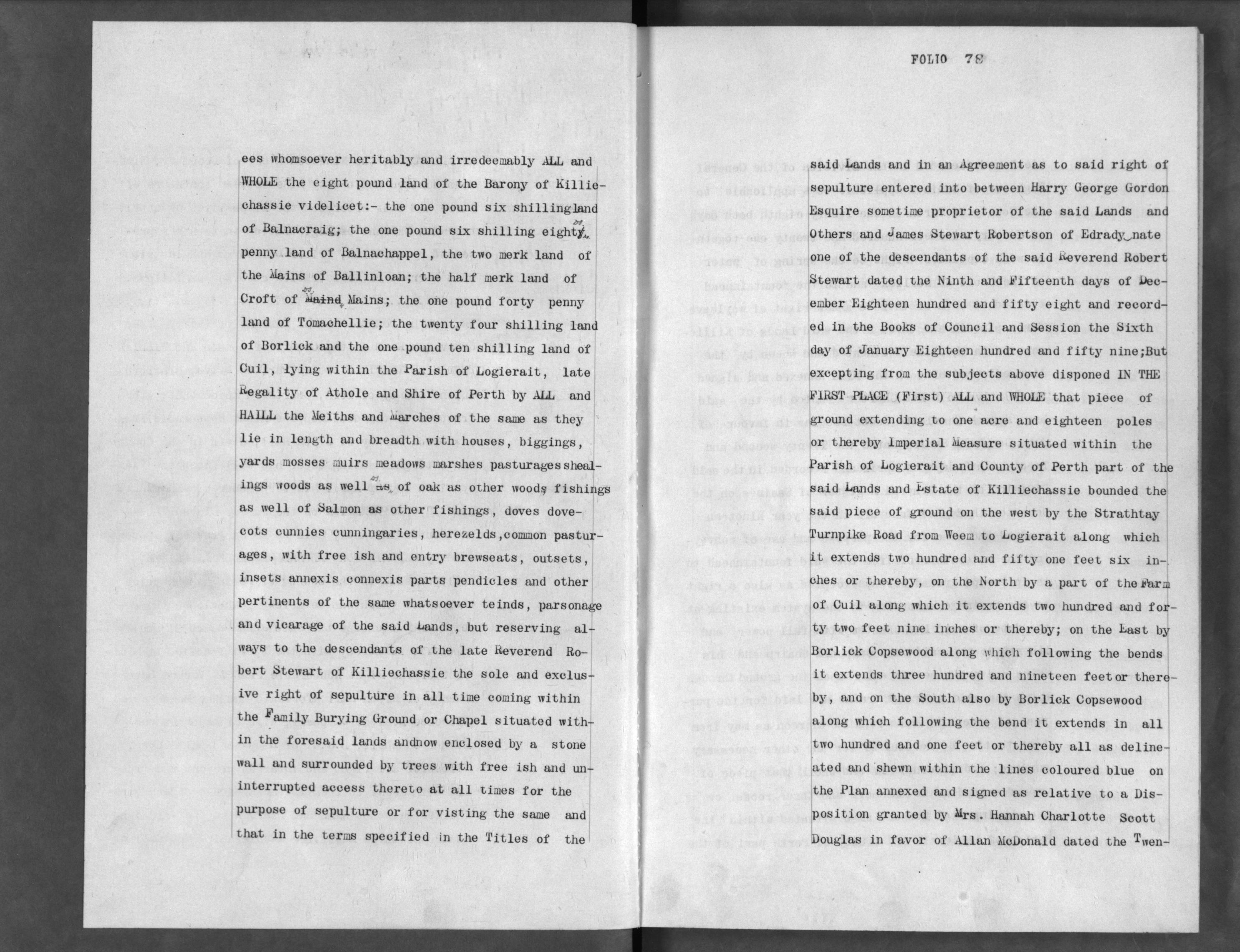 1929 Sale of Killiechassie – Breadalbane Heritage Society